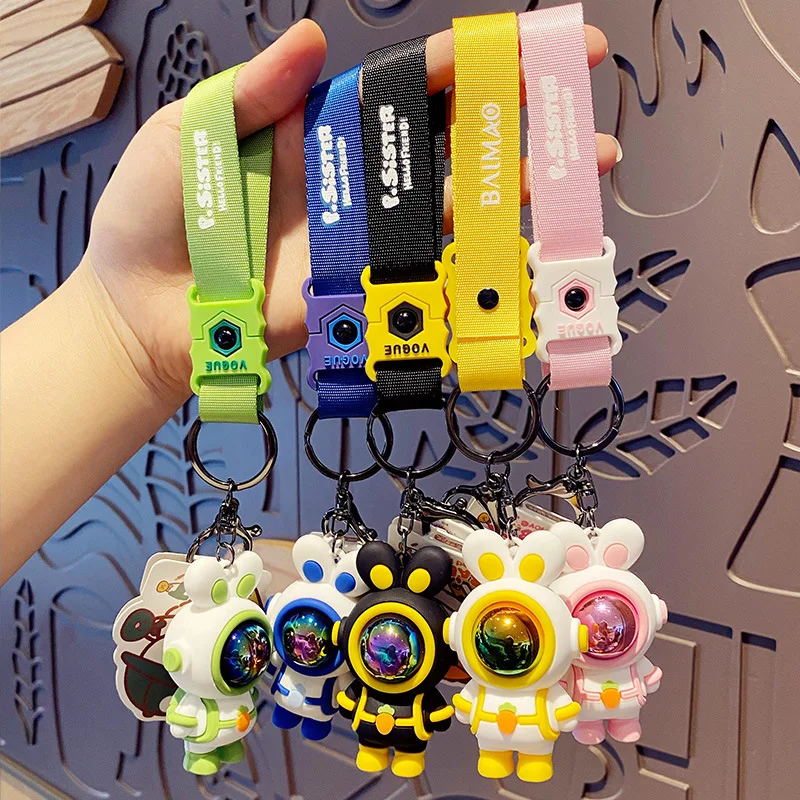 New Arrival Cartoon Space Astronaut Rabbit Keychain Doll Car Bag ...