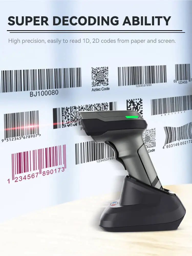 Syble XB-D66T Wireless BT QR Code Scanner - 2D Bar Code Reader