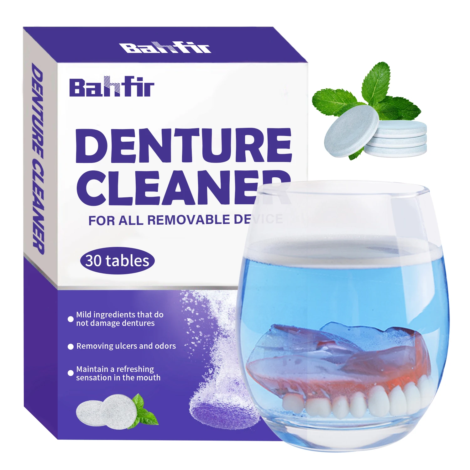 Denture Cleaner Tablets By Logo Customized And Antibacterial Product To ...