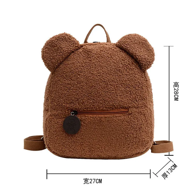 Teddy Plush Cartoon Toddler Boys Girls Bookbag Kids Schoolbag Children ...