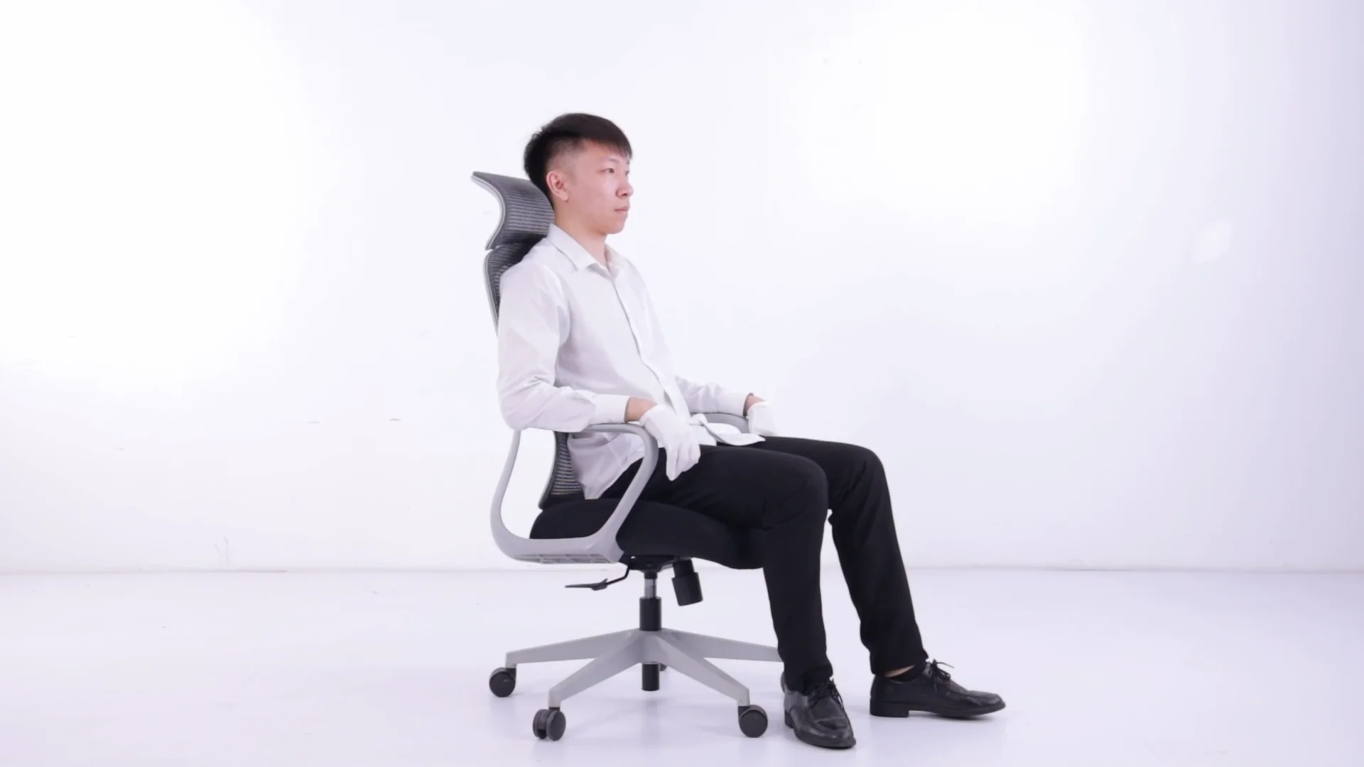 Metal Frame Office Chair Ergonomic Lifting Swivel Recliner Sofa Chair ...