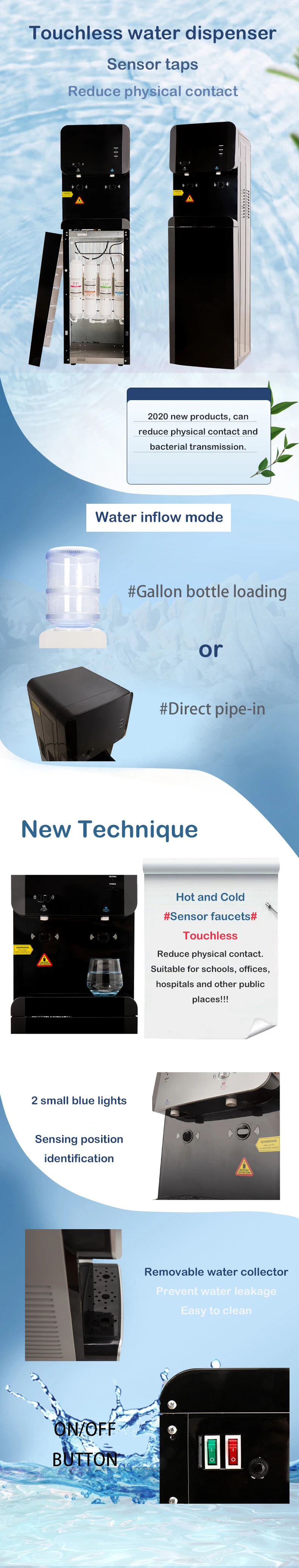 Smart Hand Free Contactless Water Dispenser Hot and Cold