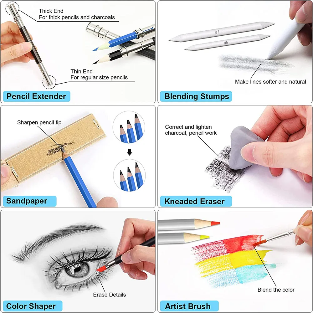 Bview Art Beginners Professional Artists 83 Pcs Kit