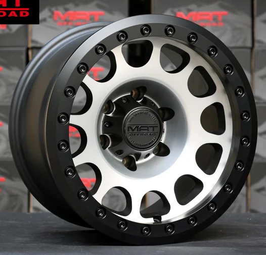 MAT REAL Beadlock 4x4 Wheel Rims Chrome 16 17 inch Off Road Wheels 5* ...