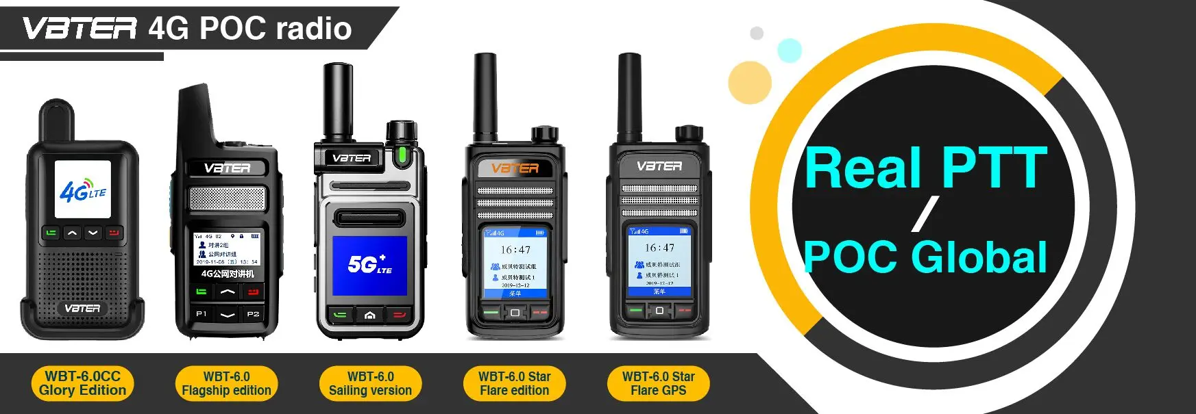 4G POC Walkie Talkie with Global-PTT Real-PTT License Covering GSM ...