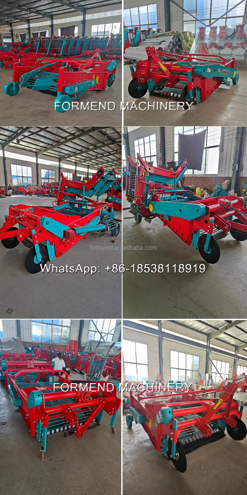 Tractor Mounted 2 Row Combine Harvester Machinery Small Sweet Potato ...