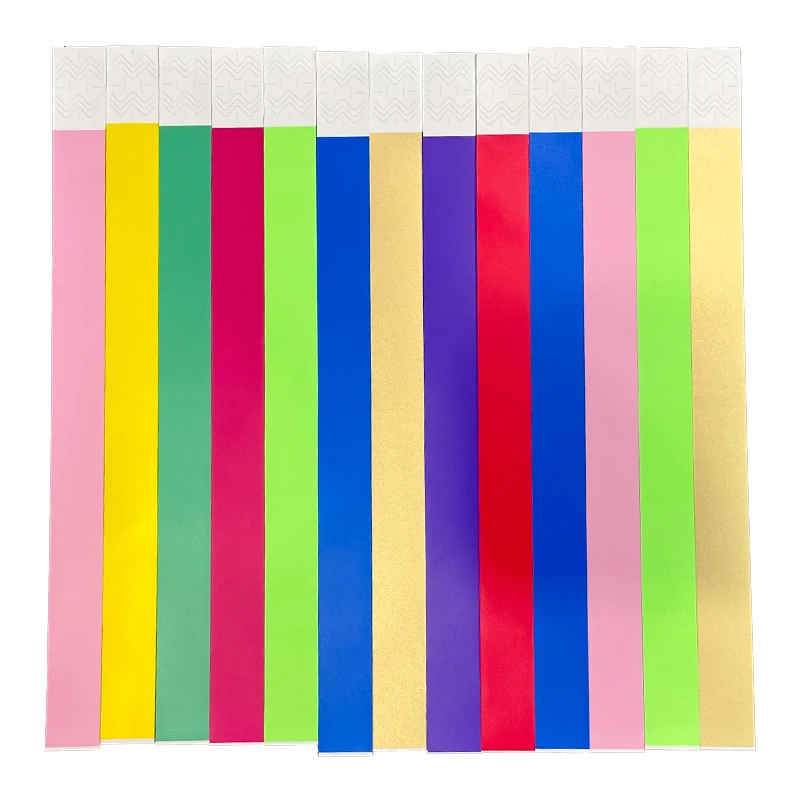 Neon Solid Color Printable Blank Dupont Tyvek Wristbands
