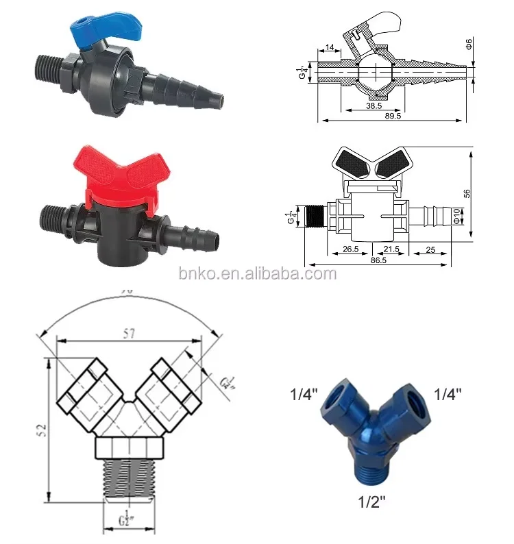 Miniature 1/2\" PVC Sampling Valve Manual Relief Small Valve for Water ...
