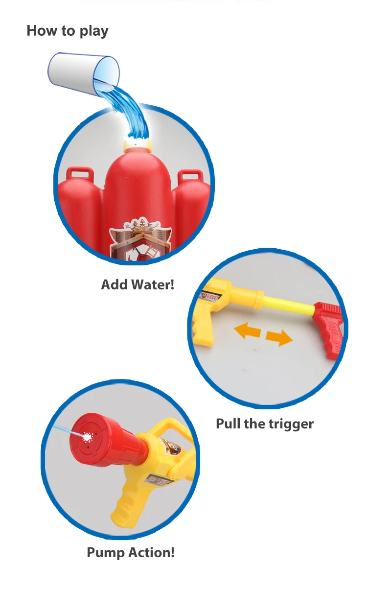 Fireman Water Gun Backpack Water Shooter And Blaster With Costumes And ...