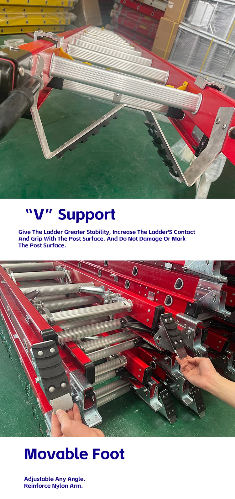 Building Construction Industrial Stair Case Ladder Extensive Fiberglass ...