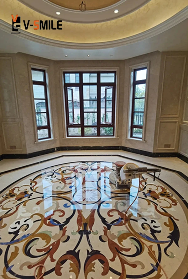 Natural Stone Waterjet Medallion Special Marble Inlay Flooring Flower ...