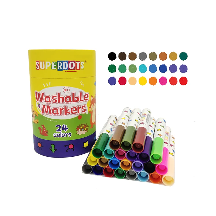 Kids Art Set Superdots Toddlers Markers - 12/24/36 Colors