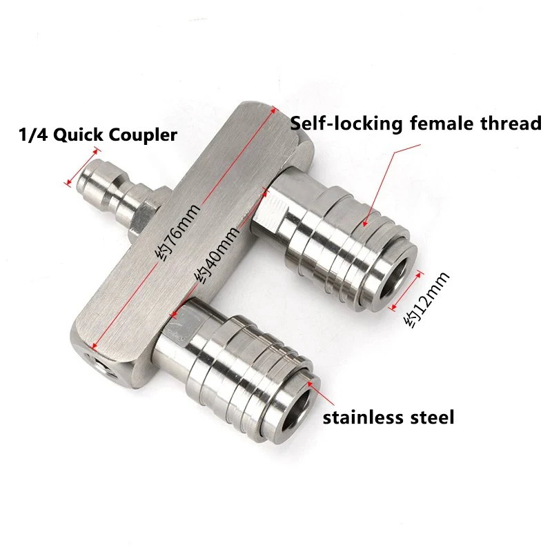 SS High Pressure Car Washer Joint Connector 2-In-1 Dual Pressure Washer ...