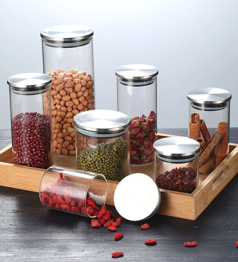 Heat-Resistant Round Shape Tea Seasoning Glass Jar With Sealed ...