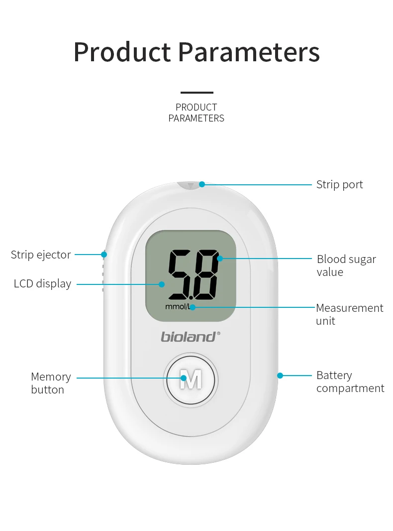 Taiwan Large Screen Blood Sugar Meter - Automatic Glucometer
