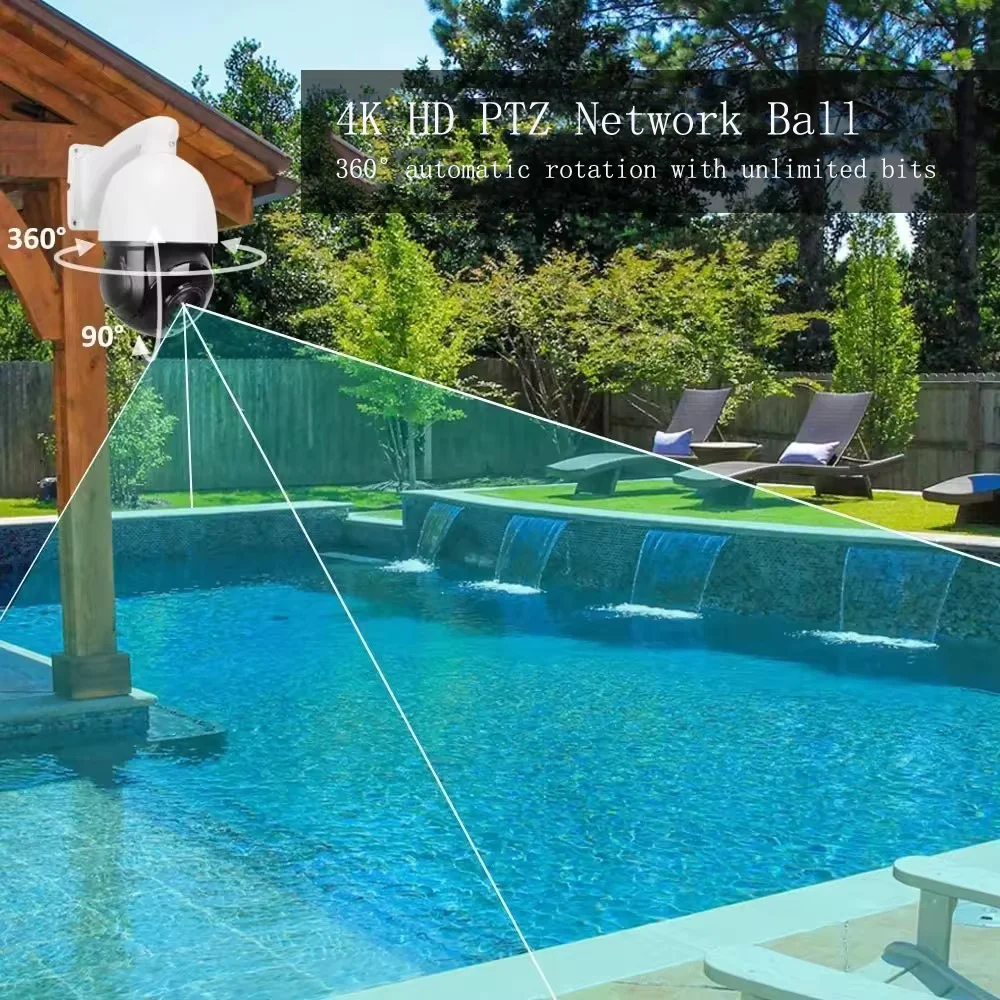 Outdoor 4k Cctv Camera With 5 Million 18x Ball Dual Light Source ...