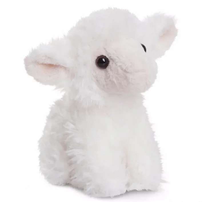 Plush Fluffy Sheep Ram Cute Standing Beige Soft Stuffed Kids Gift Toy ...