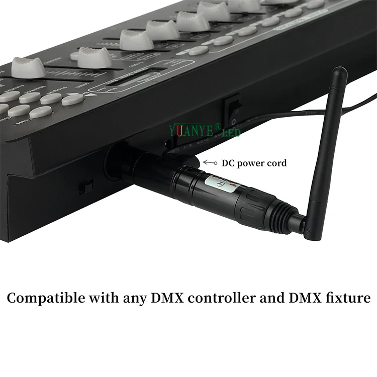 2.4G Dmx512 Console Black Color Wireless Receiver With Battery 3w 5w ...