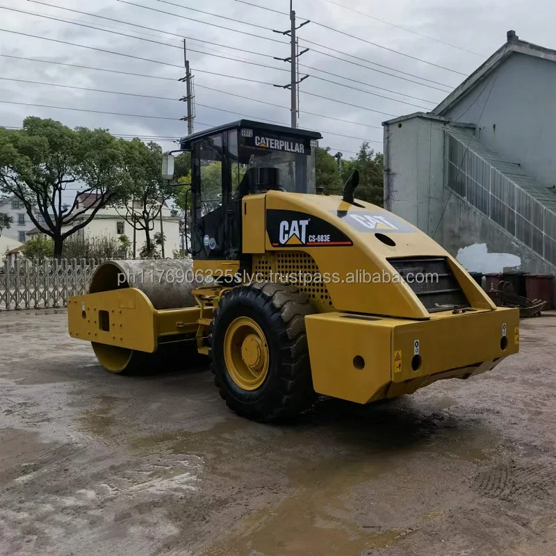 18 Ton Used Cat Cs683e Vibratory Smooth Drum Road Roller For Sale ...