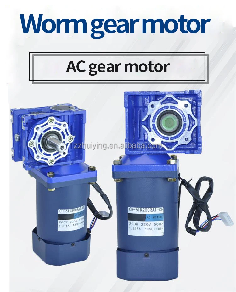 220V AC Turbine Reducer Motor 40W Slow Micro Motor Small Worm Positive ...