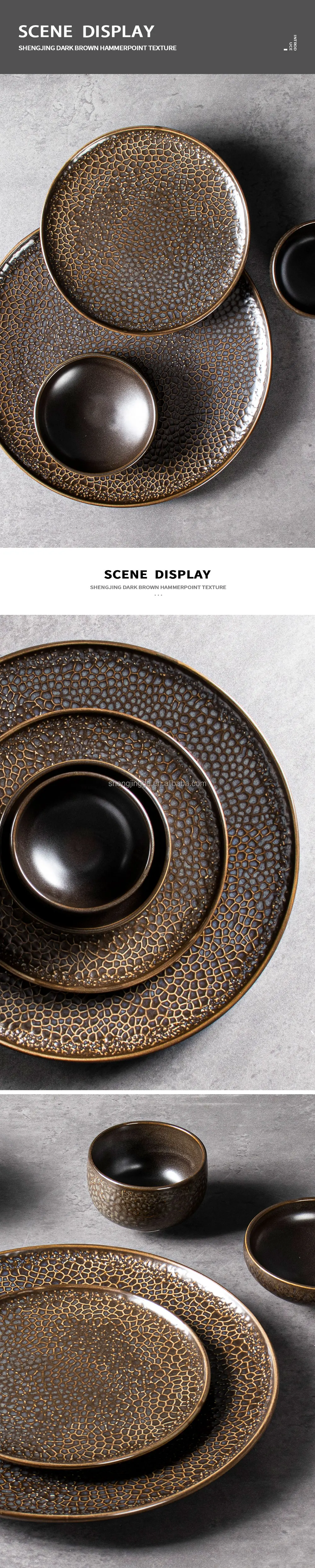 Vintage Wholesale Ceramic Maroon 4 PCS Ceramic Dinnerware Porcelain ...