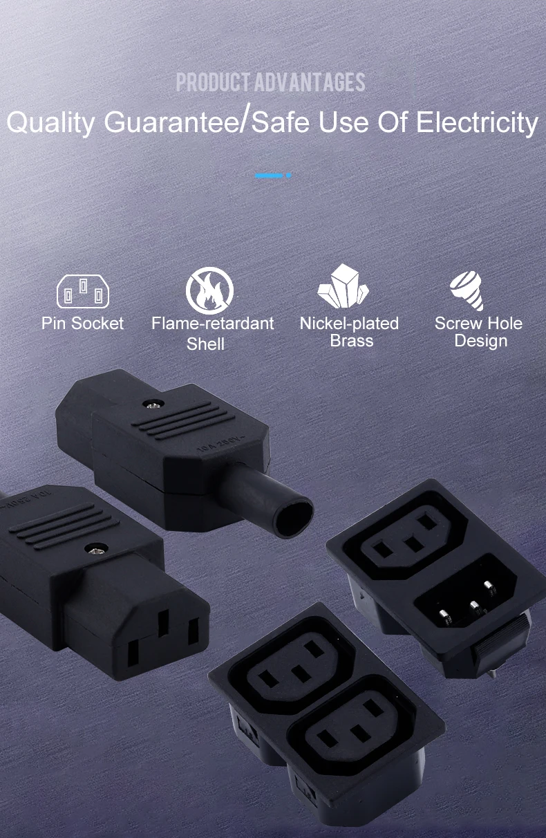Iec C14 Ac Power Inlet Socket With Fuse And Switch Industrial Plug And ...