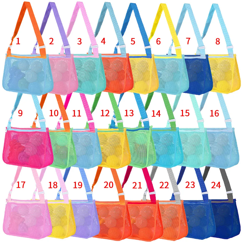 Custom Summer 2024 Beach Mesh Bag Set Outdoor Shoulder Tote Bag Beach ...
