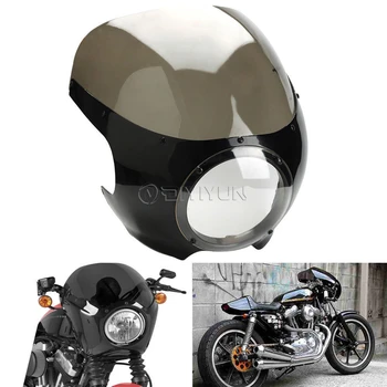Universal Retro Cafe Racer Front Windshield Windscreen Motorcycle ...