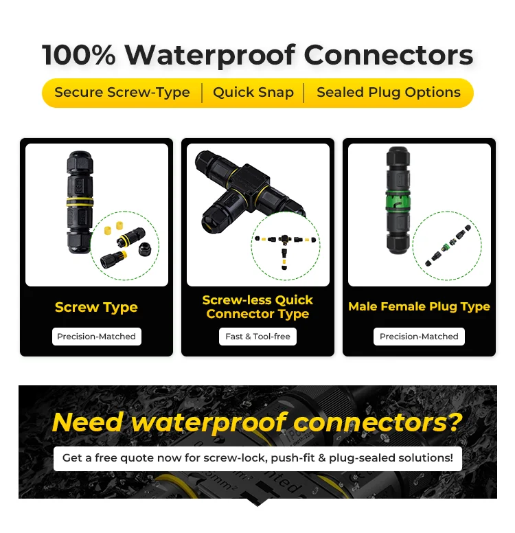M25 IP68 Waterproof Connector 2P 3Pin Male Female Quick Lock Connector ...