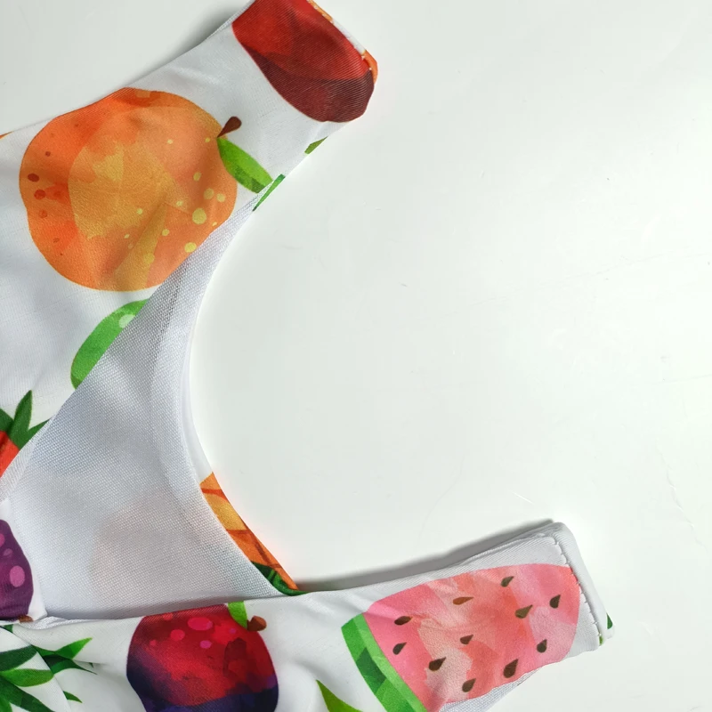 Little Girls New Sleeveless Bikini Fruit Print Cut-out Swimsuits Nylon ...