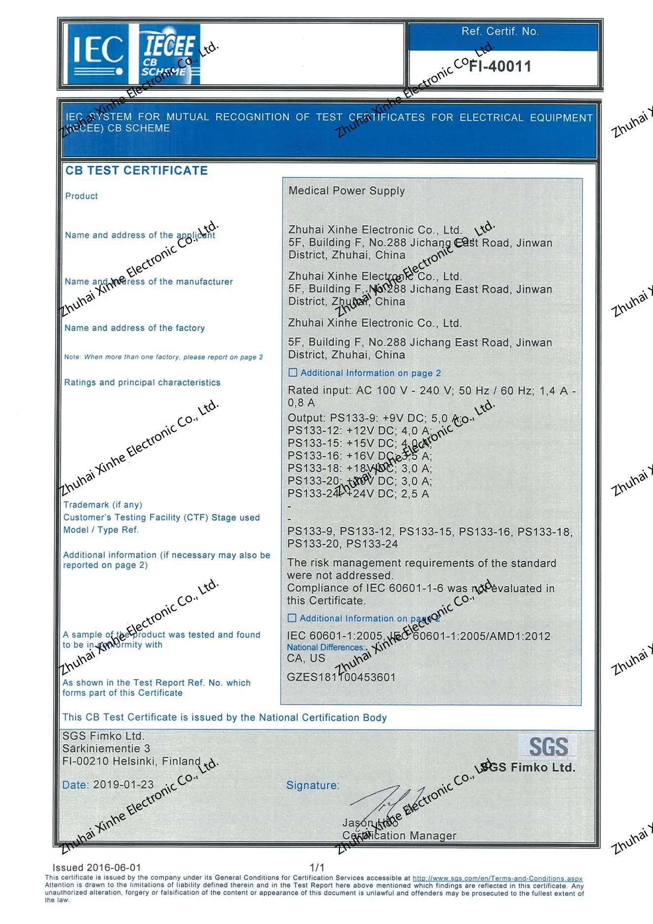 Intelligent Smart Medical Electronic Power Supply 20v 3a 133w Single ...
