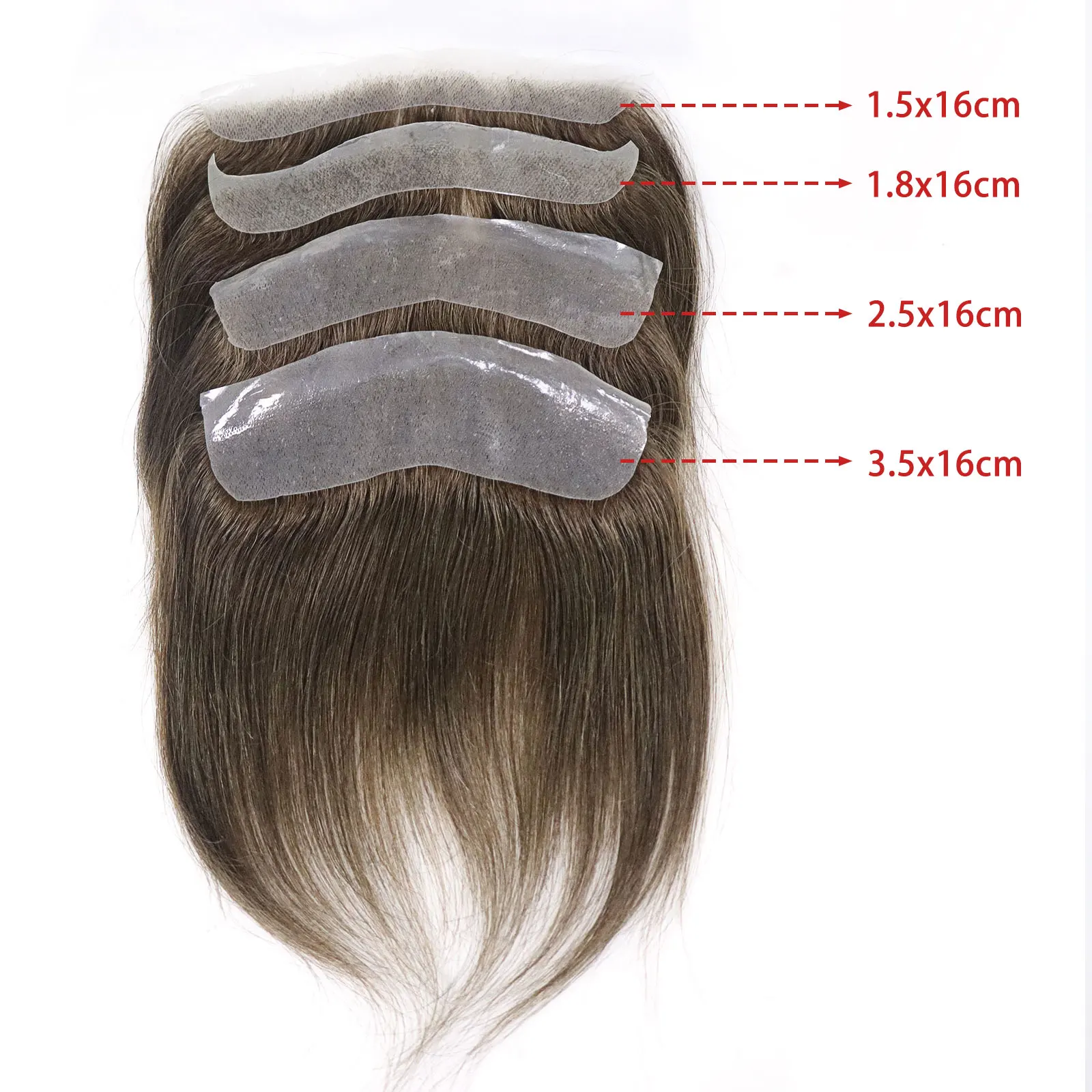 100% Human Hair Piece V Loop Frontal Hairpieces Forehead Hair ...