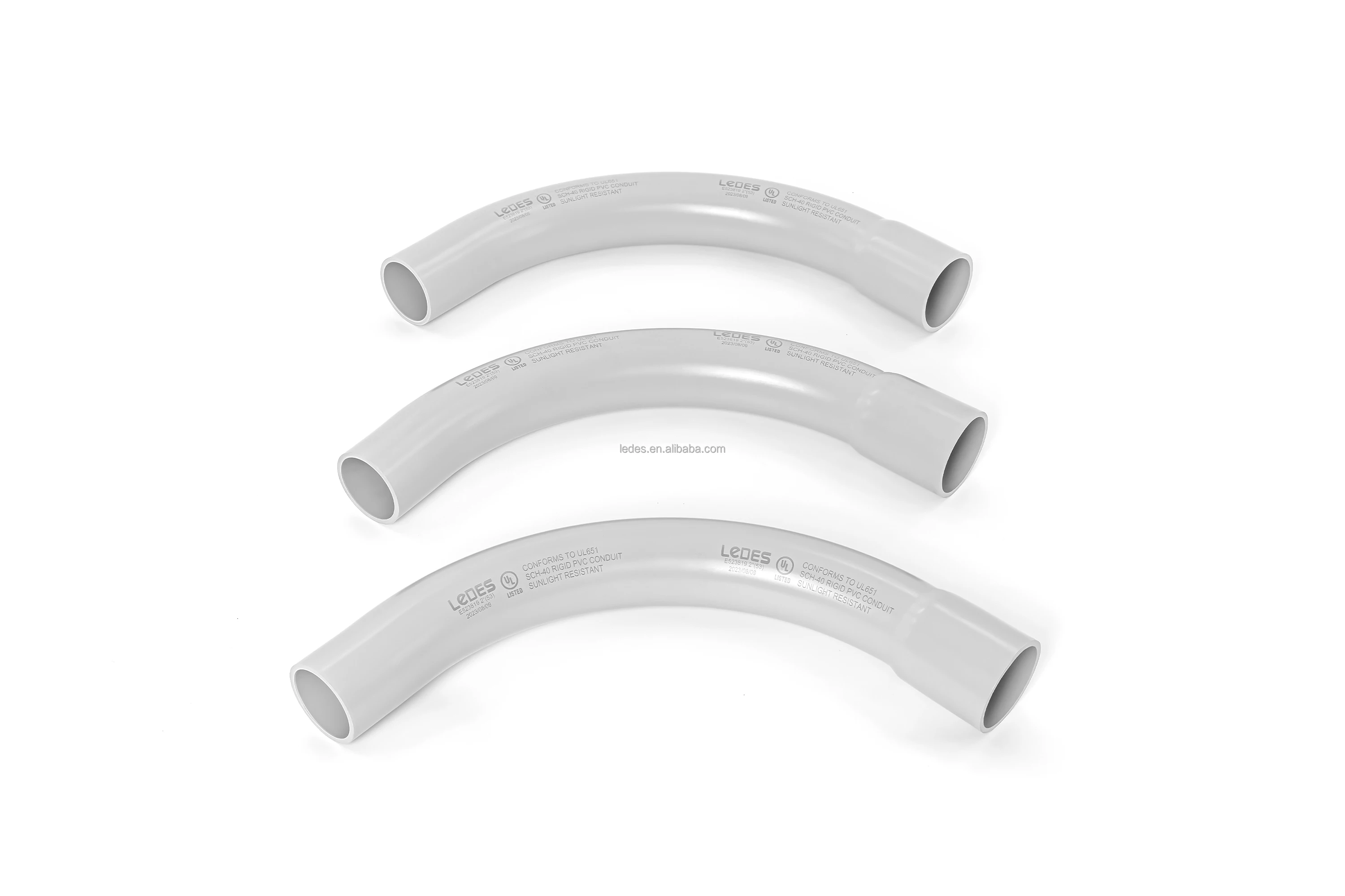 LeDES 4" PVC Conduit Fitting CSA Approved 3" 90° Degree Elbow PVC ...