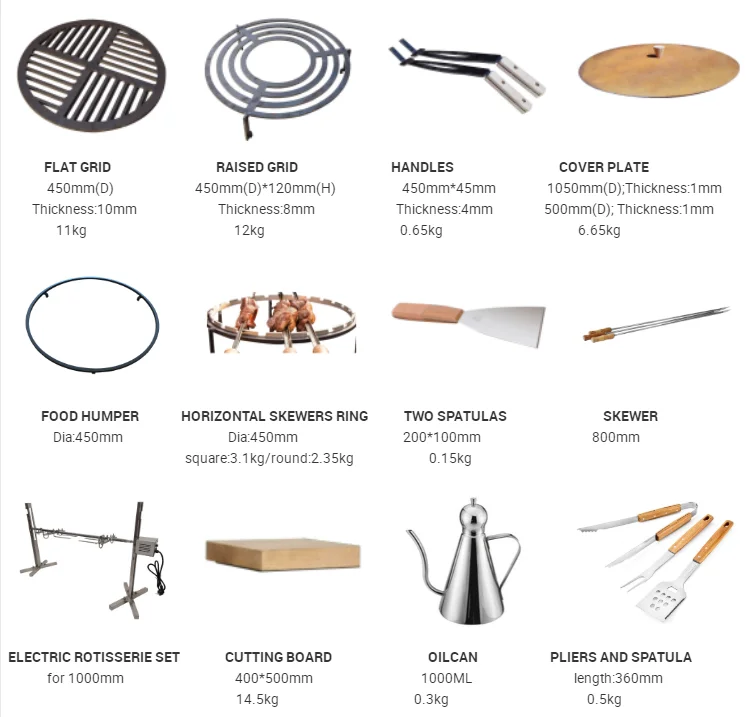 Corten BBQ - Portable Outdoor Charcoal Smoker Grills