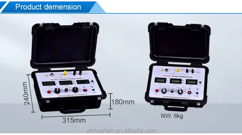 Gm-20kv Digital Megohmmeter Insulation Resistance Measurement Equipment ...
