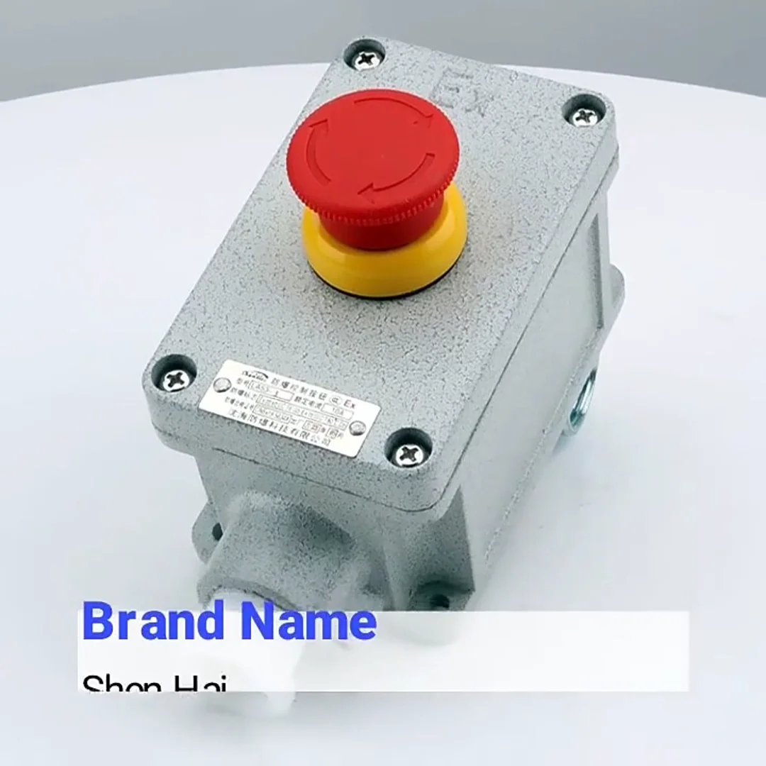 Aluminum Push Switch Stop Push Button Switch Industrial Controller Indicator Explosion Proof ...
