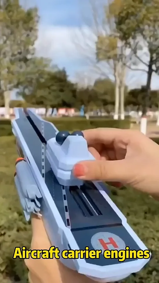 2 In 1 Aircraft Carrier Shape Ejector Plane Soft Bullet Gun Toys ...