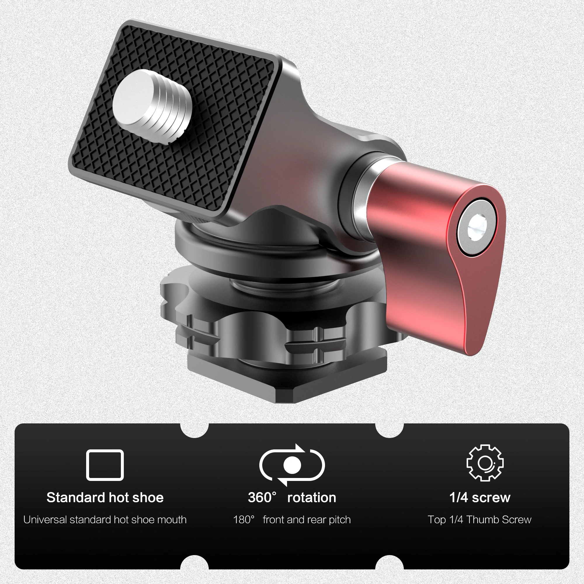 Aluminum Self Lock Rotate Ball Head Quick Release Adapter