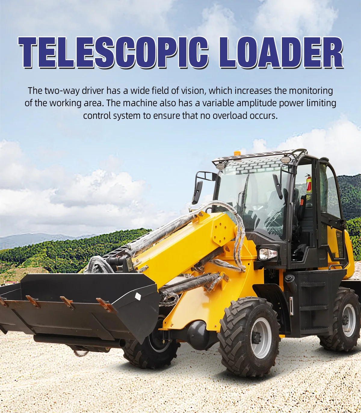 Construction Wheel Loader 2000kg Earth Moving Equipment Big Power Wheel ...