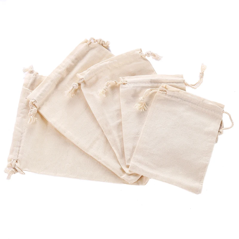 Hot Sale 9 *12 Cm Canvas Cloth Drawstring Bag Cotton Canvas Drawstring ...