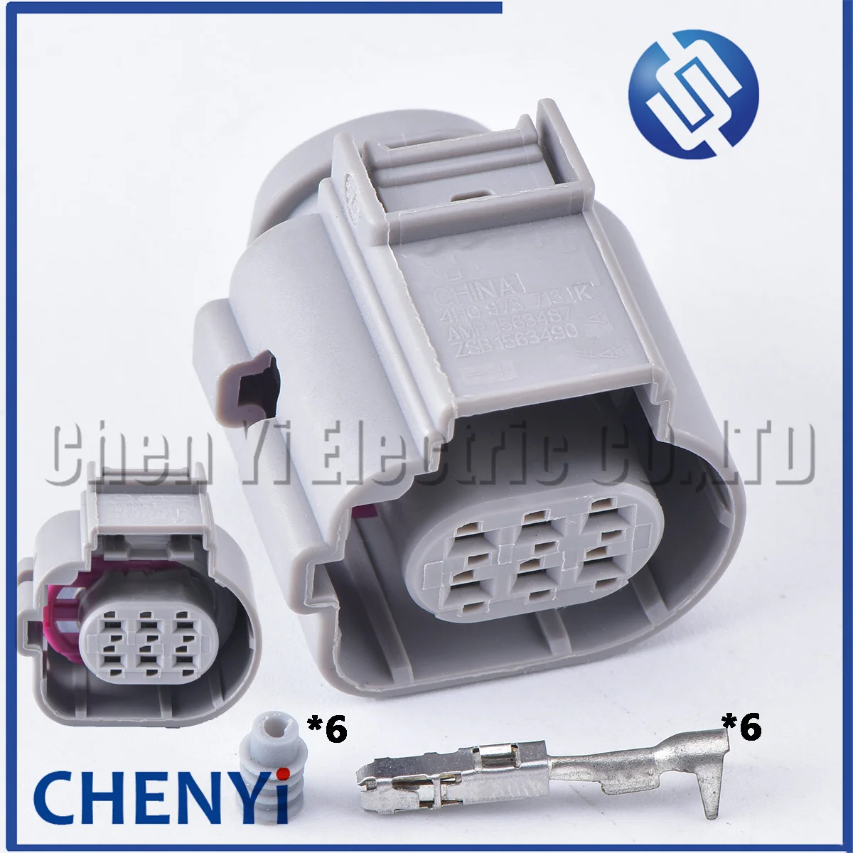 6 Pin Gray Auto Waterproof Connector Front Oxygen Sensor Plug Throttle ...