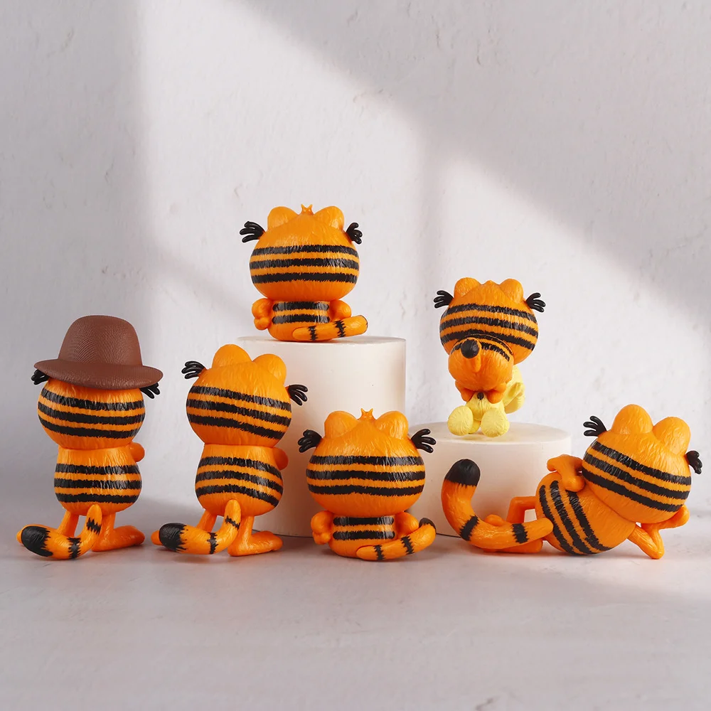 Garfield 6-Piece Set - Adorable Animation Toy Figure Collection for ...