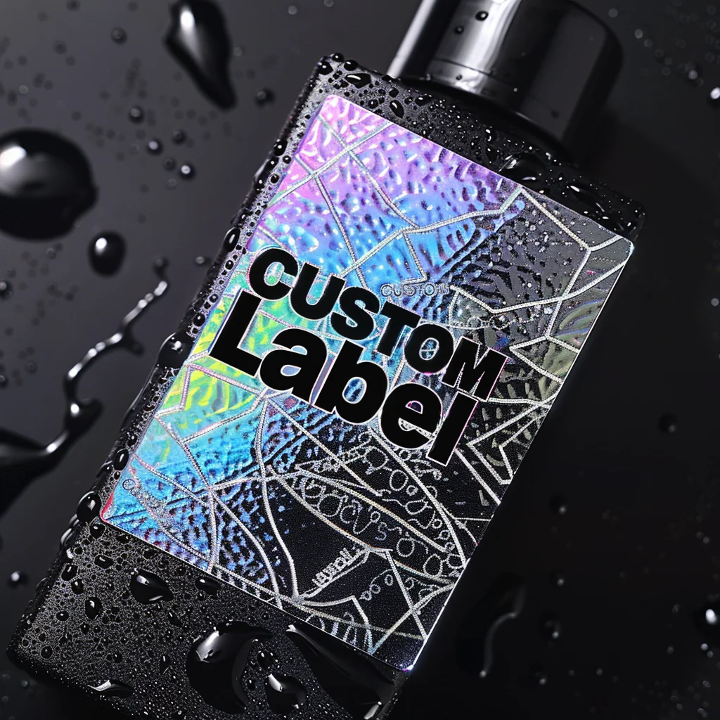 Private vinyl adhesive logo sticker paper custom printing cosmetic 30ml ...