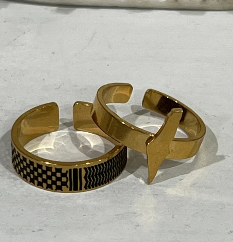 Inspire Jewelry Stainless Steel Palestine Rings Vintage Gold Color ...