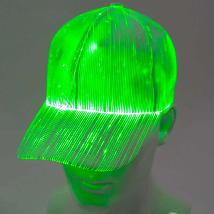 Luminous Fiber Optic Baseball Cap Glow In The Dark Hat Led Light Up Hat ...