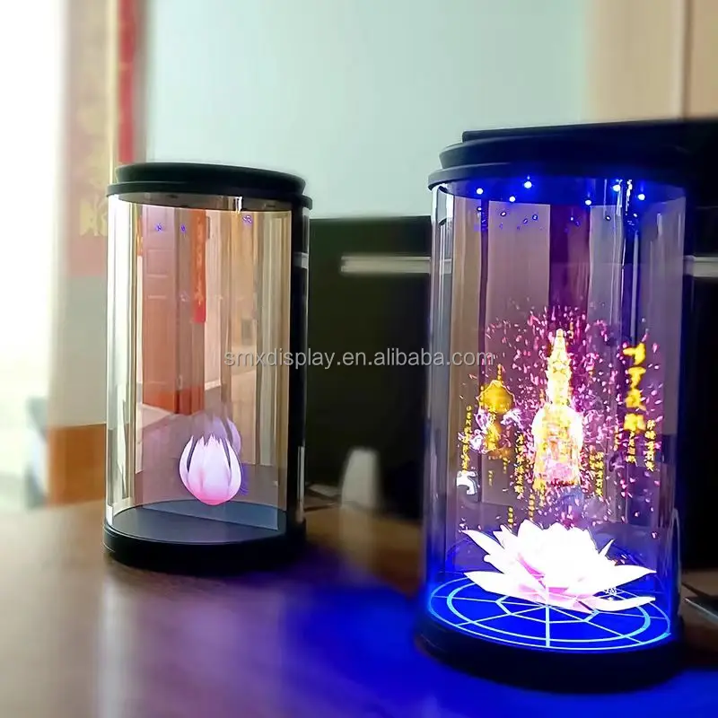 180degree 21 5inch 3D Holographic Cylinder Transparent Screen 180degree 21 5inch 3D Holographic Cylinder Transparent Screen