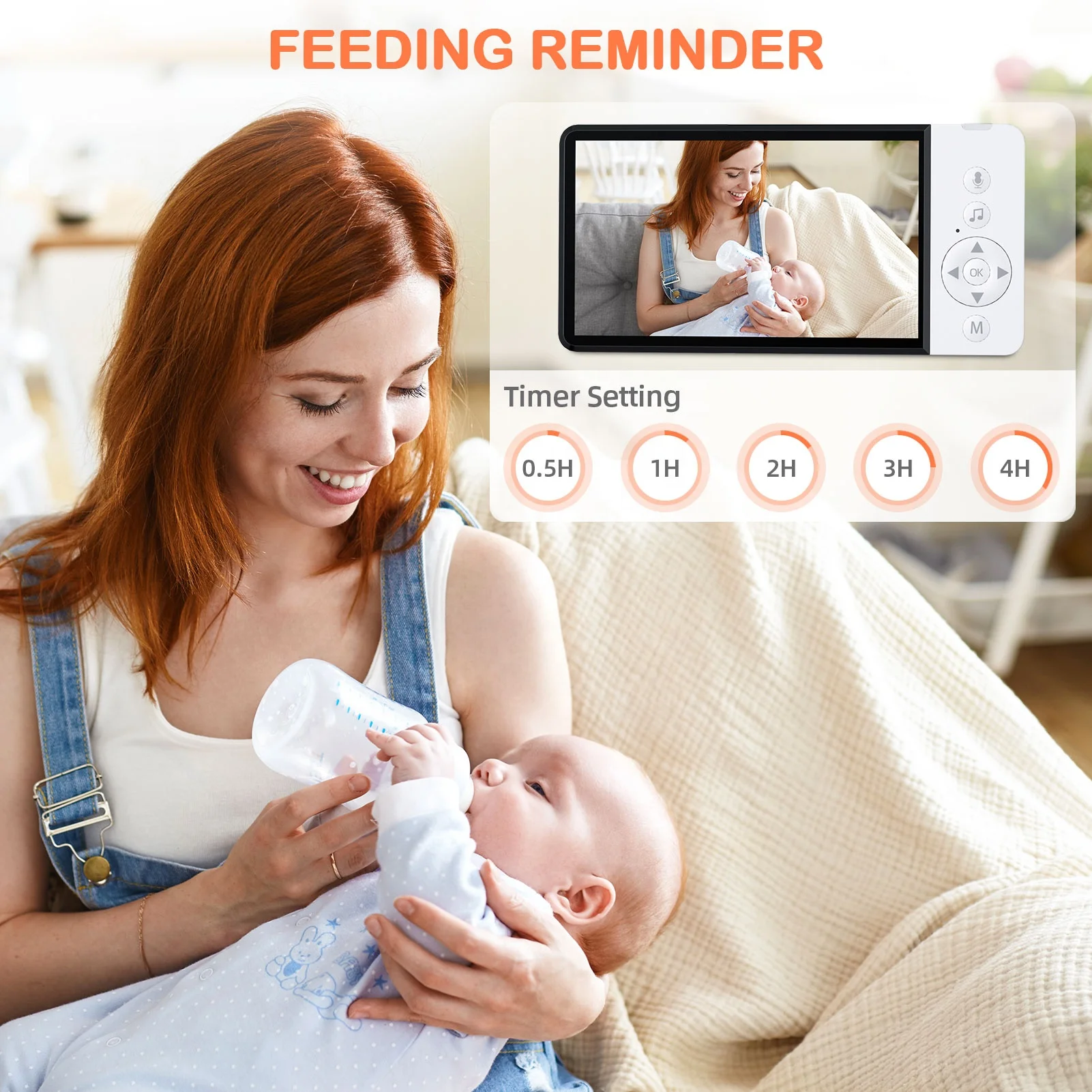 Home Security Cameras Baby Monitoring Camera Two-way Audio Video Nanny ...