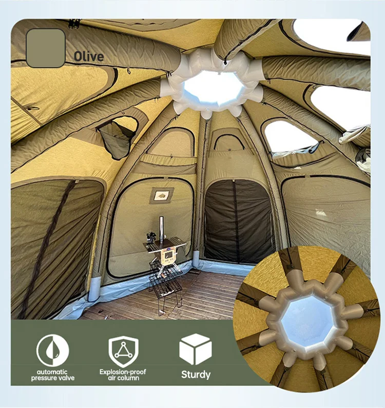 Hot Sale Tente Camping Air Dome Pump Tents Inflatable Canvas Cabin ...