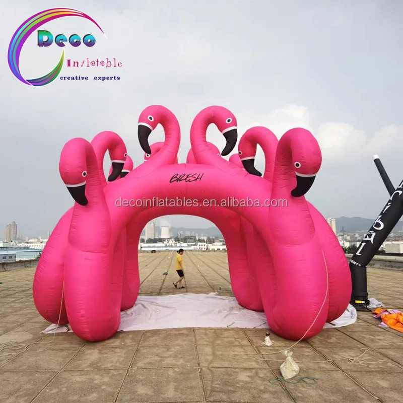 Carnival Blow up Inflatable Entrance Gate Pink Double Inflatable Swan ...