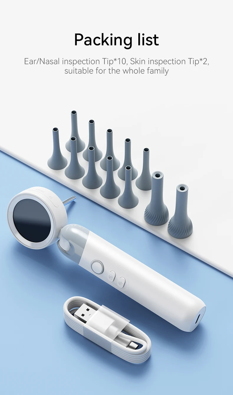 Smart Ear Canal Detector - 1080P Ear Camera for Kids & Pets